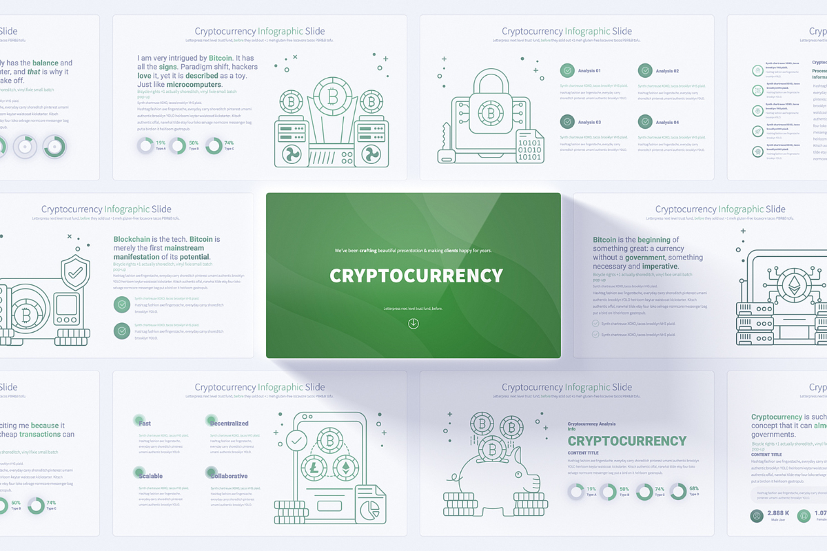 Professional Cryptocurrency PowerPoint Slides | Nulivo Market